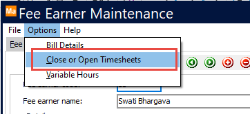 Timesheet - How to Open a Closed Timesheet