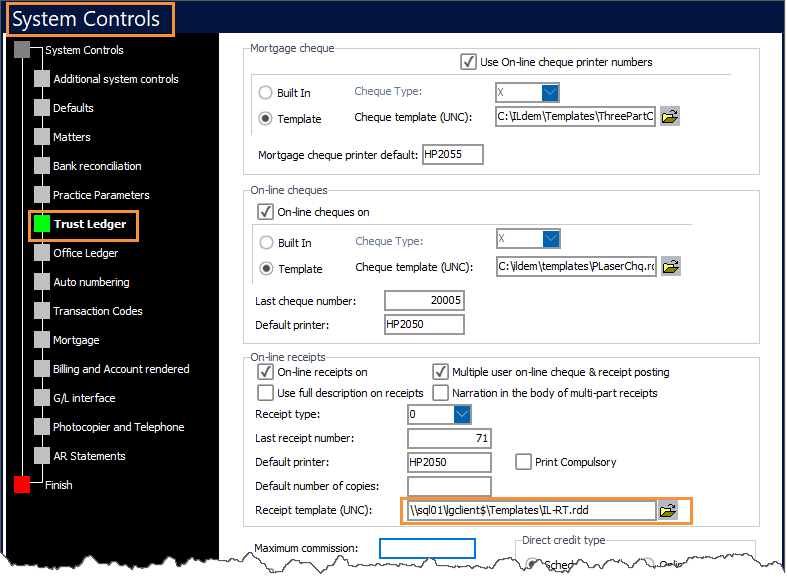 Receipt Template - How to Amend