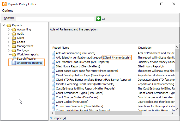 Reports - Access to Reports
